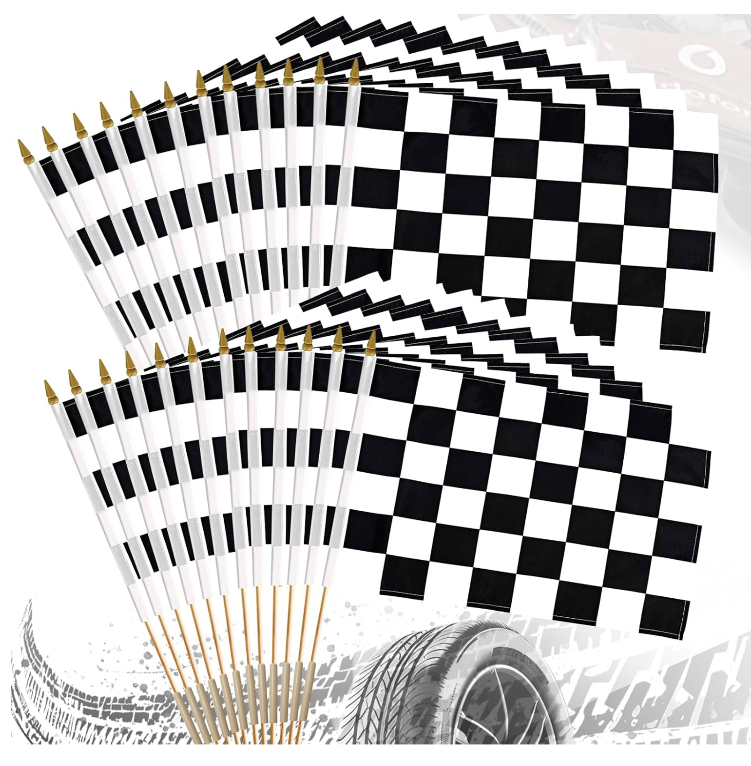 12"x18" Checker Flag – Stateline Speedway